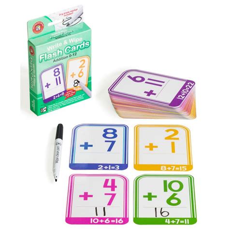 Lcbf Write And Wipe Flashcards Addition With Marker Educational Games