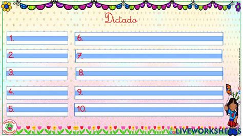 Dictado Online Exercise For Primer Grado Live Worksheets