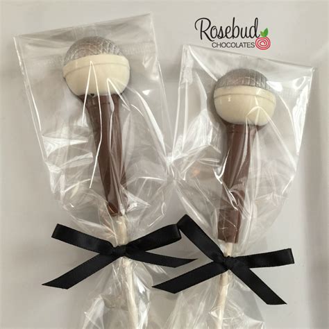 12 Microphone Chocolate Lollipops Candy Music Birthday Party Favors