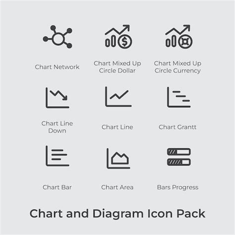 차트 및 다이어그램 아이콘 프리미엄 벡터