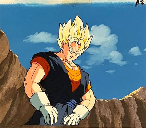 Dragonball Original Cel Sketch ＆background Vegito Japanime Art