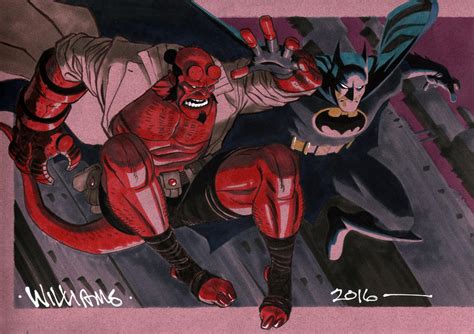Hellboy And Batman Commission By Brohawk On Deviantart