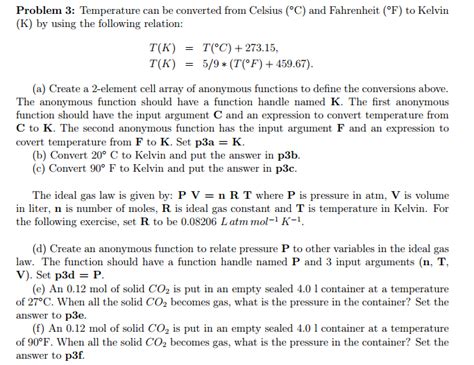 Solved Temperature Can Be Converted From Celsius Degree C