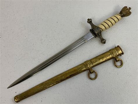 Wwii German Navy Kriegsmarine Officers Dagger Plane Blade Auction