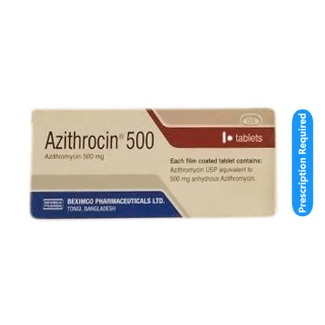 Pharmaceuticals Azithrocin 500mg Rs10478 Mycarelk