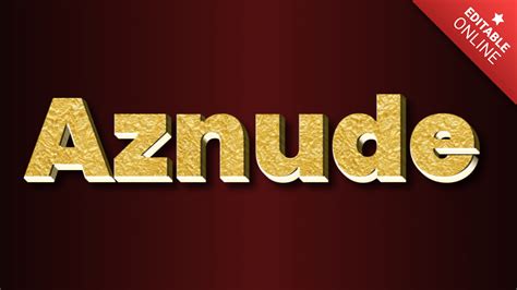 Aznude 3d Papel Dorado Generador De Efectos De Texto
