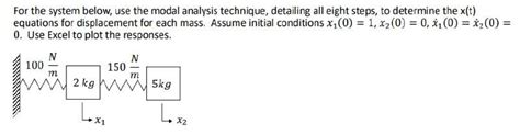 For The System Below Use The Modal Analysis