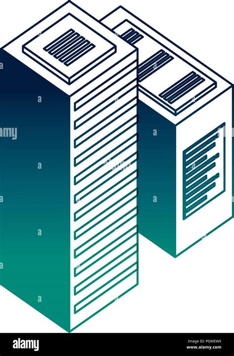Dataserver Center Tower Cpu Computer Network Data Stock Vector Image Art Alamy