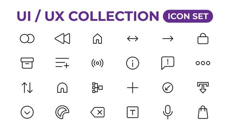 Ui Ux Icon Set User Interface Iconset Collection 42060351 Vector Art