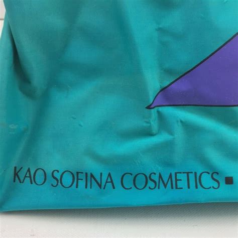 Vintage Kao Sofina Cosmetics Teal Green Purple Tote S… Gem