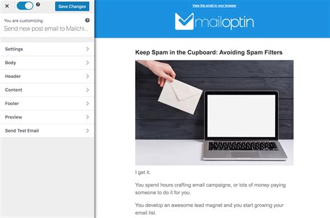 how to set up wordpress new post email to sendy list