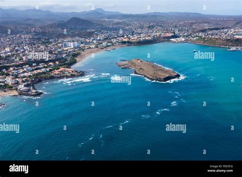 Aerial View Of Praia City In Santiago Capital Of Cape Verde Islands