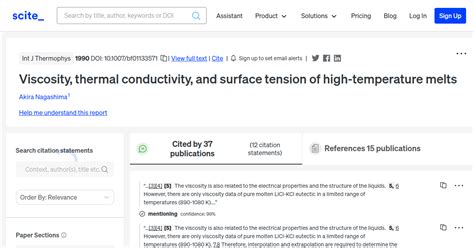 Viscosity Thermal Conductivity And Surface Tension Of High