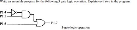 solved write an assembly program for the following 3 ﻿gate