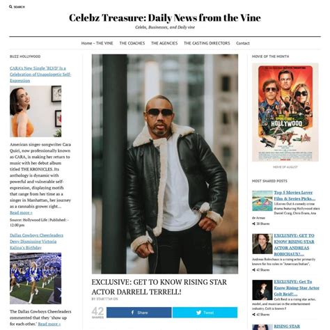 Hollywood News Rising The Latest On Actor Darrell Terrell Starz Treasure Hollywood Celebs