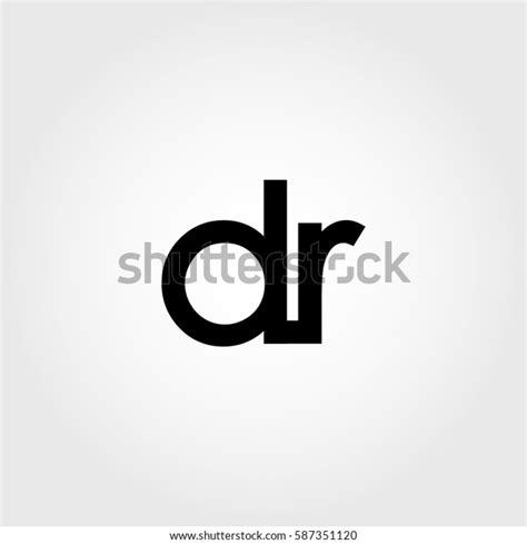 Dr Lowercase Logo Black Interrelated Stock Vector Royalty Free 587351120 Shutterstock