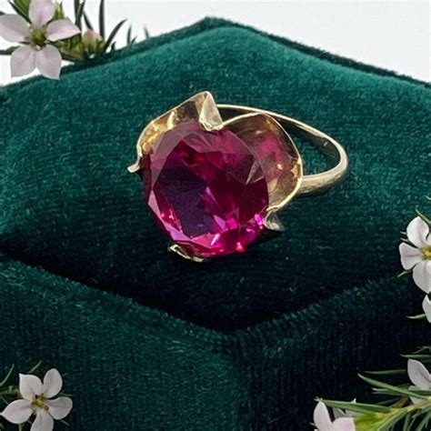Large Ruby Ring Etsy