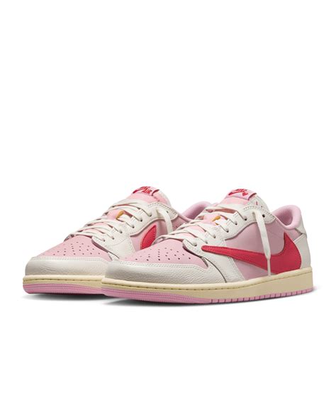 Air Jordan 1 Low X Travis Scott Shy Pink And Tropical Pink Iq7604