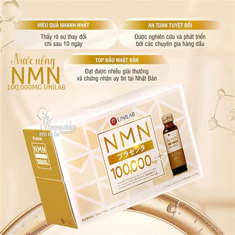 Nước Uống Nmn 100000mg Unilab Của Nhật Bản Hộp 10 Chai