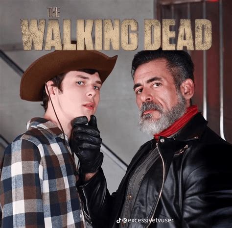 Two Cosplayers From Tiktok Dressing As Carl And Negan What Do You Think R Thewalkingdead
