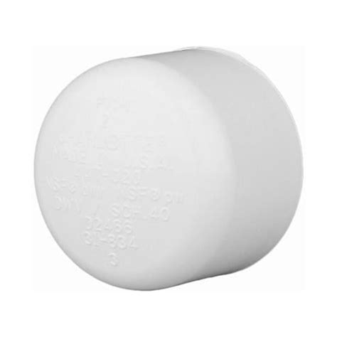 Charlotte Pipe Pvc 02116 1400ha Schedule 40 Pvc Pressure Pipe Cap White 1 12 In Quantity