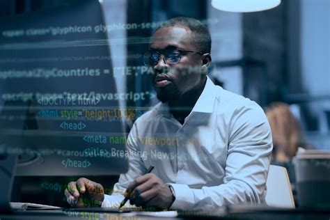 conceito de colagem de html e css com pessoa foto grátis