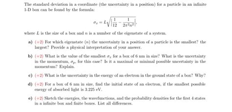 Solved The Standard Deviation In A Coordinate The