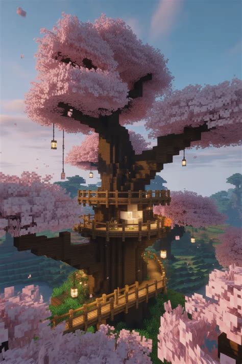 15 Beautiful Cherry Blossom House Ideas For Minecraft
