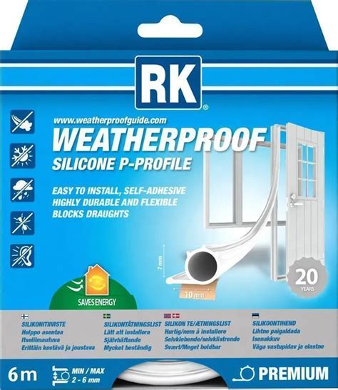 Silikoontihend Rk Iseliimuv P Profiil Valge 7mm 6m Bauhof