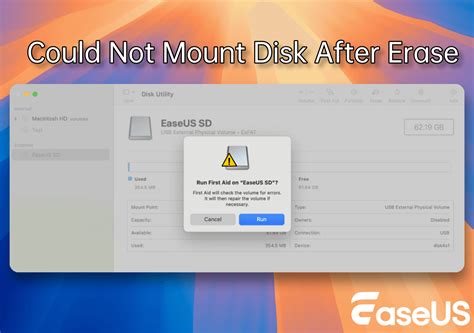 Could Not Mount Disk After Erase Solutions Here