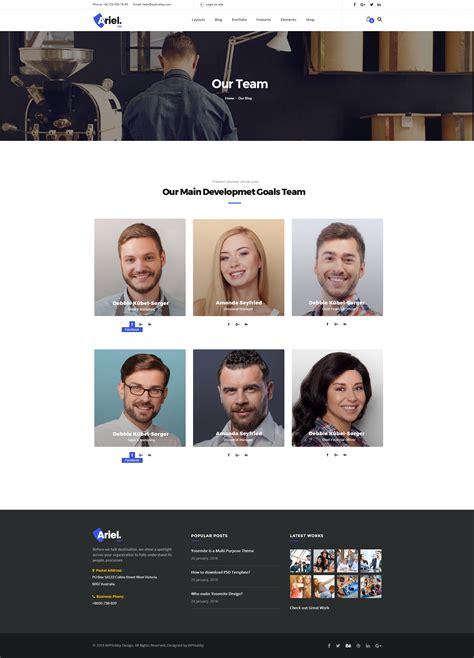 Ariel Multi Purpose Psd Template By Wphobby Themeforest