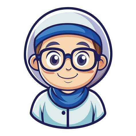 A Cartoon Character Wearing Glasses And A Cap 54298080 Vector Art At