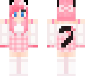 Pink Cat Girl Minecraft Skin