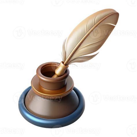 Quintessential Traditional Concept Art Style Hyper Specific Isolated Cutout Of A Vintage Quill