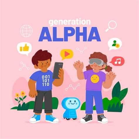 Free Vector Hand Drawn Gen Alpha Illustration