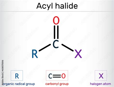 Acyl Halide Acid Halide Rcox Molecule It Is Chemical Compound With