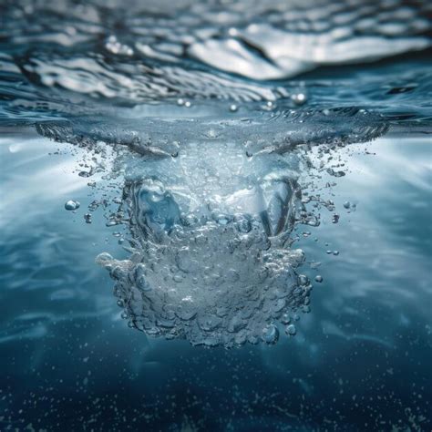Ethereal Underwater Bubble Sphere Premium Ai Generated Image