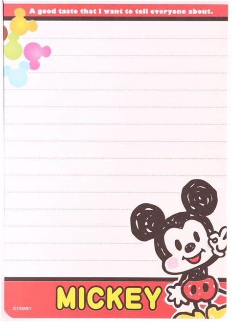 Mickey Memo Memo Paper Note Paper Pen Pal Letters