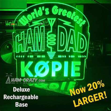 Worlds Greatest Ham Dad Ham Radio Lighted On Air Callsign Display Led Amateur Radio Now 20