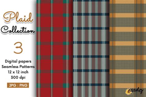 Plaid Seamless Patterns Set Graphic By Aeedzyarts888 · Creative Fabrica