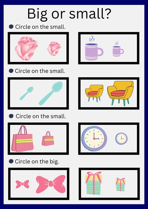 Big Or Small Preschool Activities Printable Kindergarden
