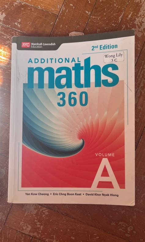 Additional Math Textbook Volume A Hobbies And Toys Books And Magazines
