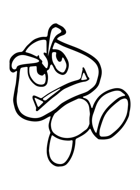 Super Mario Color Page Goomba