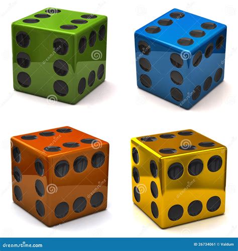 Tärning Med Sex På Alla Sidor Stock Illustrationer Illustration Av Affär Färg 26734061