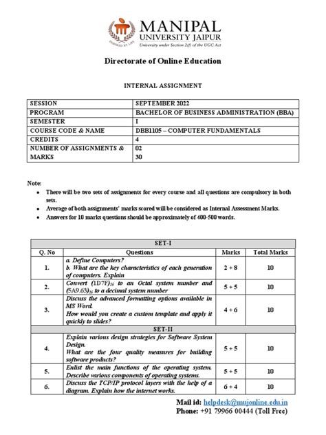 Assignment Dbb1105 Bba 1 Set 1 And 2 Nov 2022 Pdf