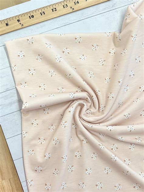 French Terry Small Tan Floral 5860”