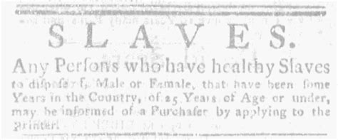 Slavery Advertisements Published July 1 1773 The Adverts 250 Project