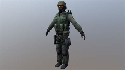 Counter Strike Source Default Player Models A 3d Model Collection By