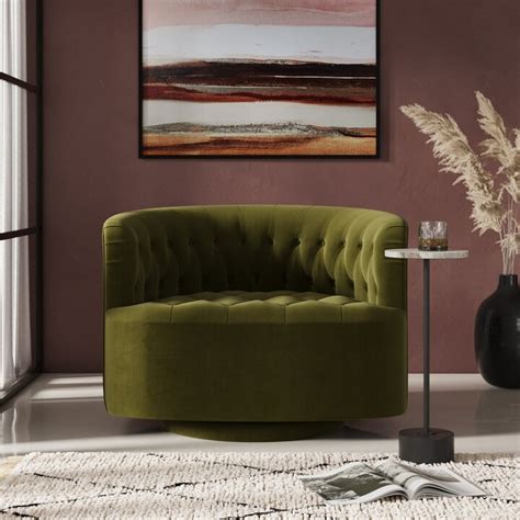 Dunelm Elena Buttoned Swivel Chair Olive Shopstyle Armchairs And Recliners