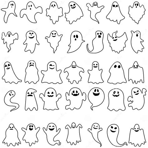 Ghost Icon Vector Set Phantom Illustration Sign Collection Specter